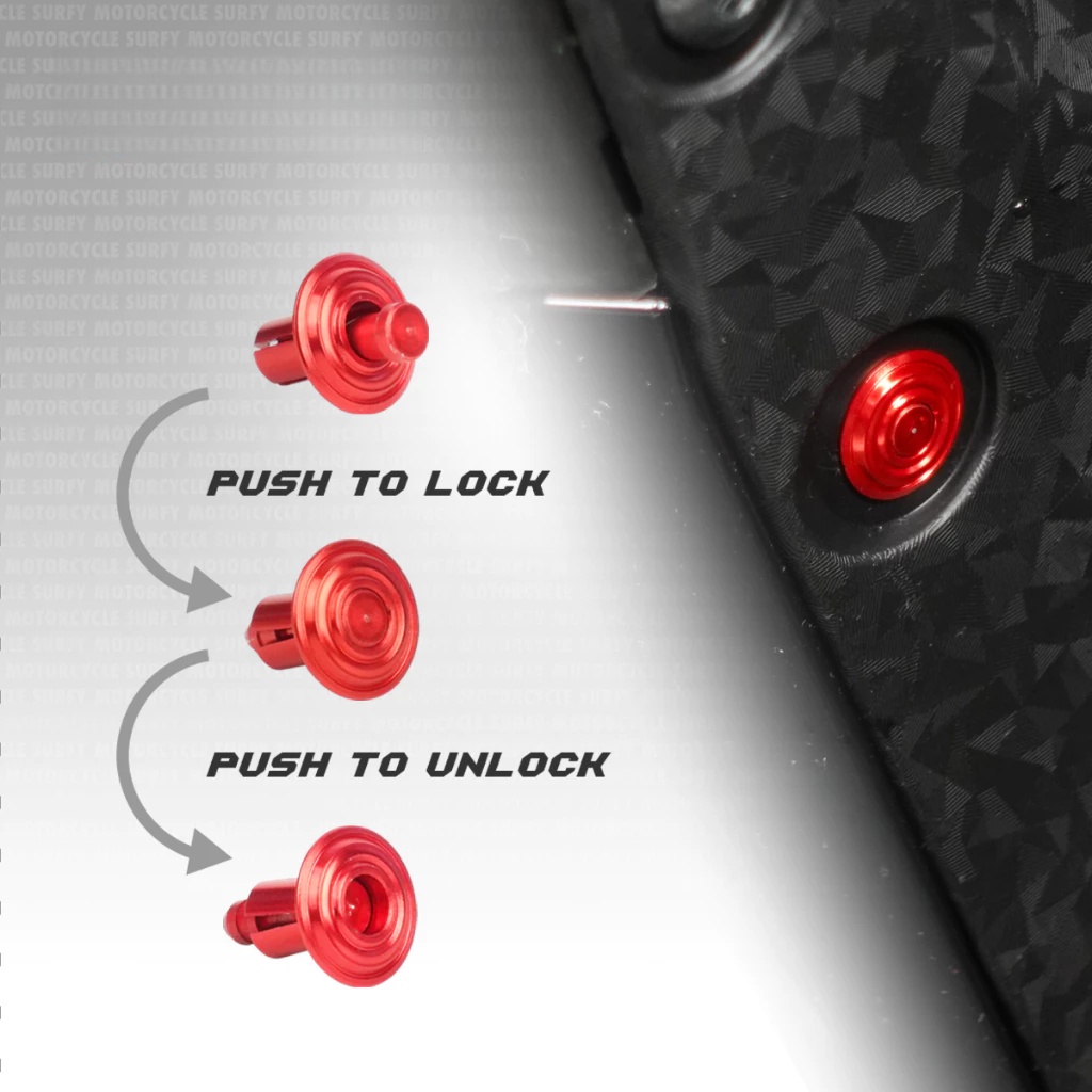 MotoHelix Precision Lock Push Pin Rivet CNC Aluminum M5x15 For ...