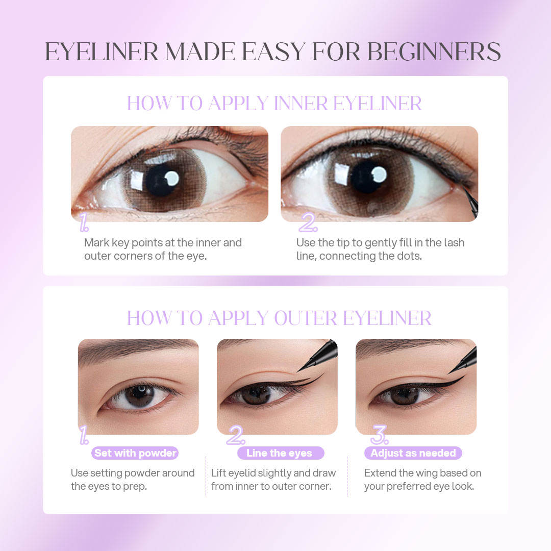 Ashley Shine Eyeliner Waterproof Smudge-proof Liquid Eye Liner Pen Eyes ...