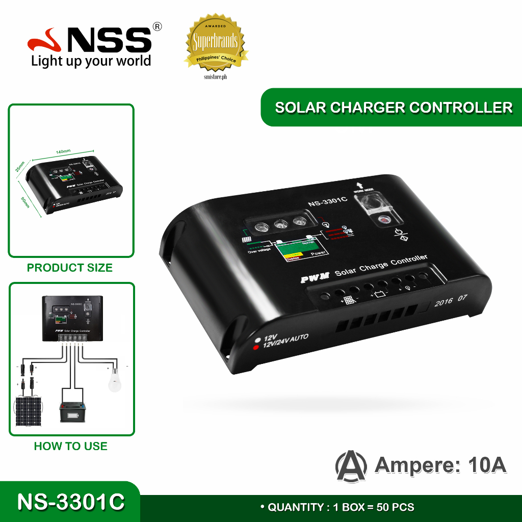 NSS 4 IN 1 Solar Power System Set With Solar Panel Battery Inverter ...