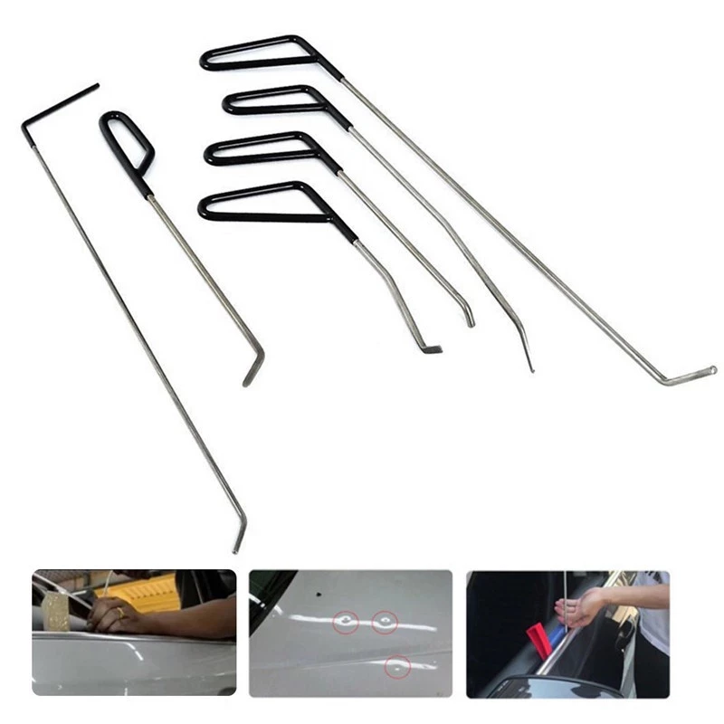 6pcs Paintless Dent Repair Rods Set Auto Body Dent Removal Tool ...