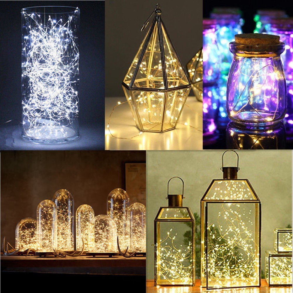 Copper wire LED light string, battery-powered, suitable for decorative ...