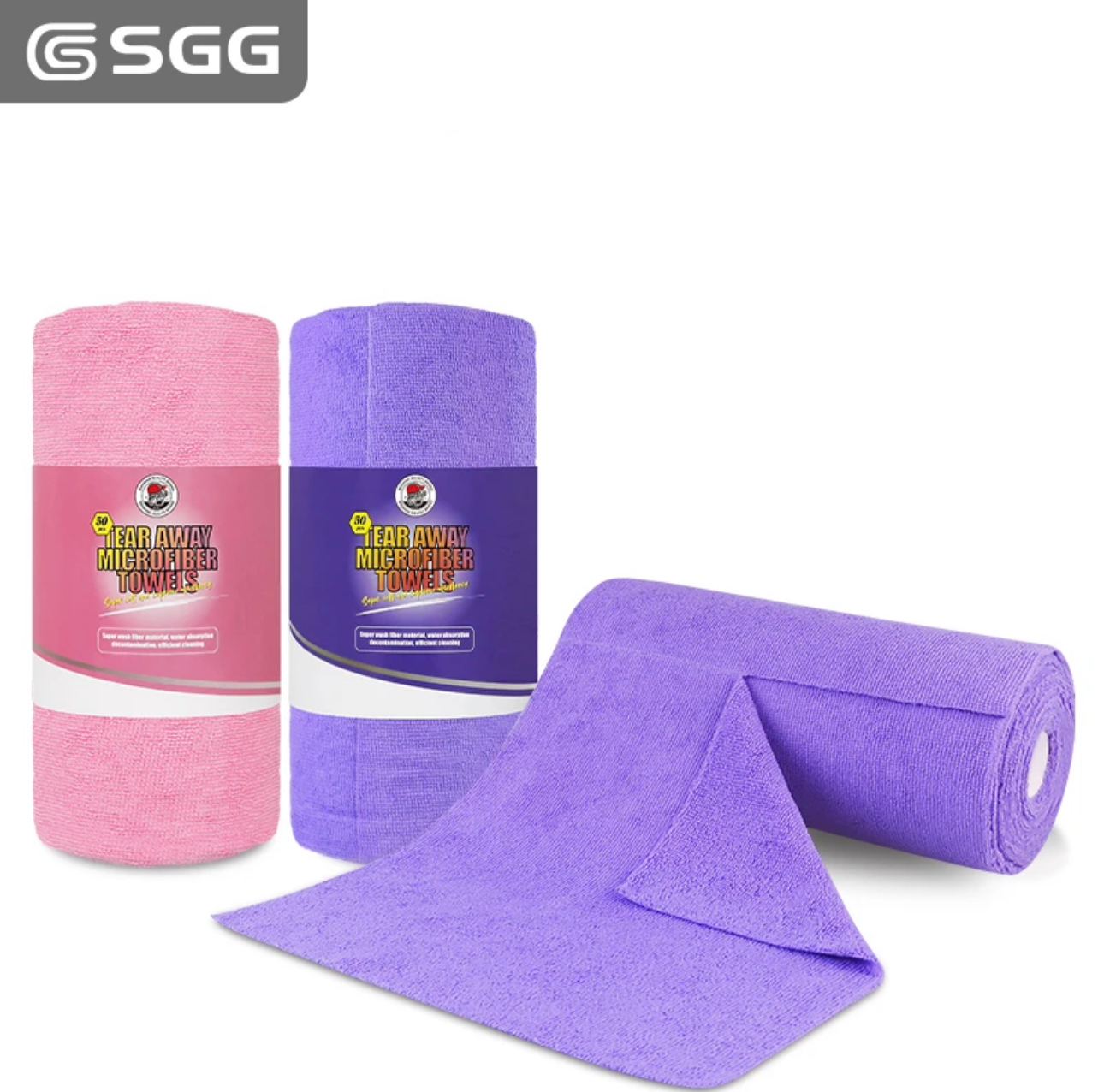 SGG Microfiber Towel Roll 30cm x 30 cm 24pcs/ Roll Tear - Off Multipurpose Towel for Carwash ...