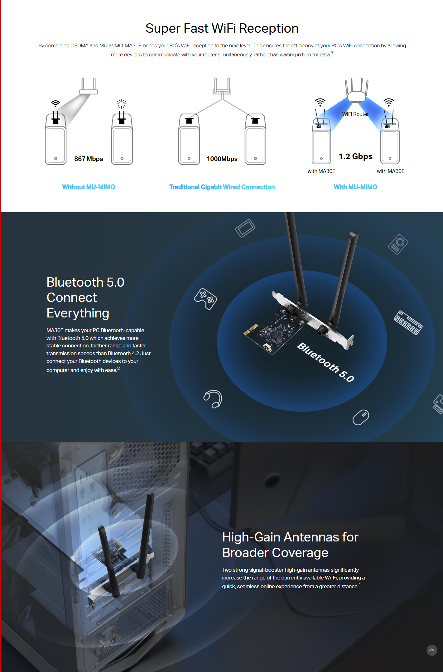 Mercusys MA30E AC1200 Wi-Fi 5 Bluetooth v5.0 PCIe Adapter | Shopee Philippines