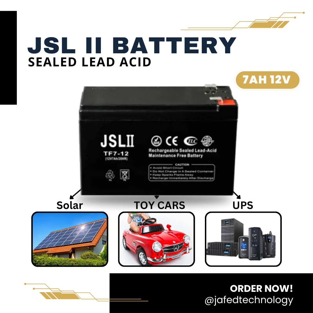 JSL II 7AH 12V Lead Acid Maintenance Free Rechargeable VRLA Solar UPS ...