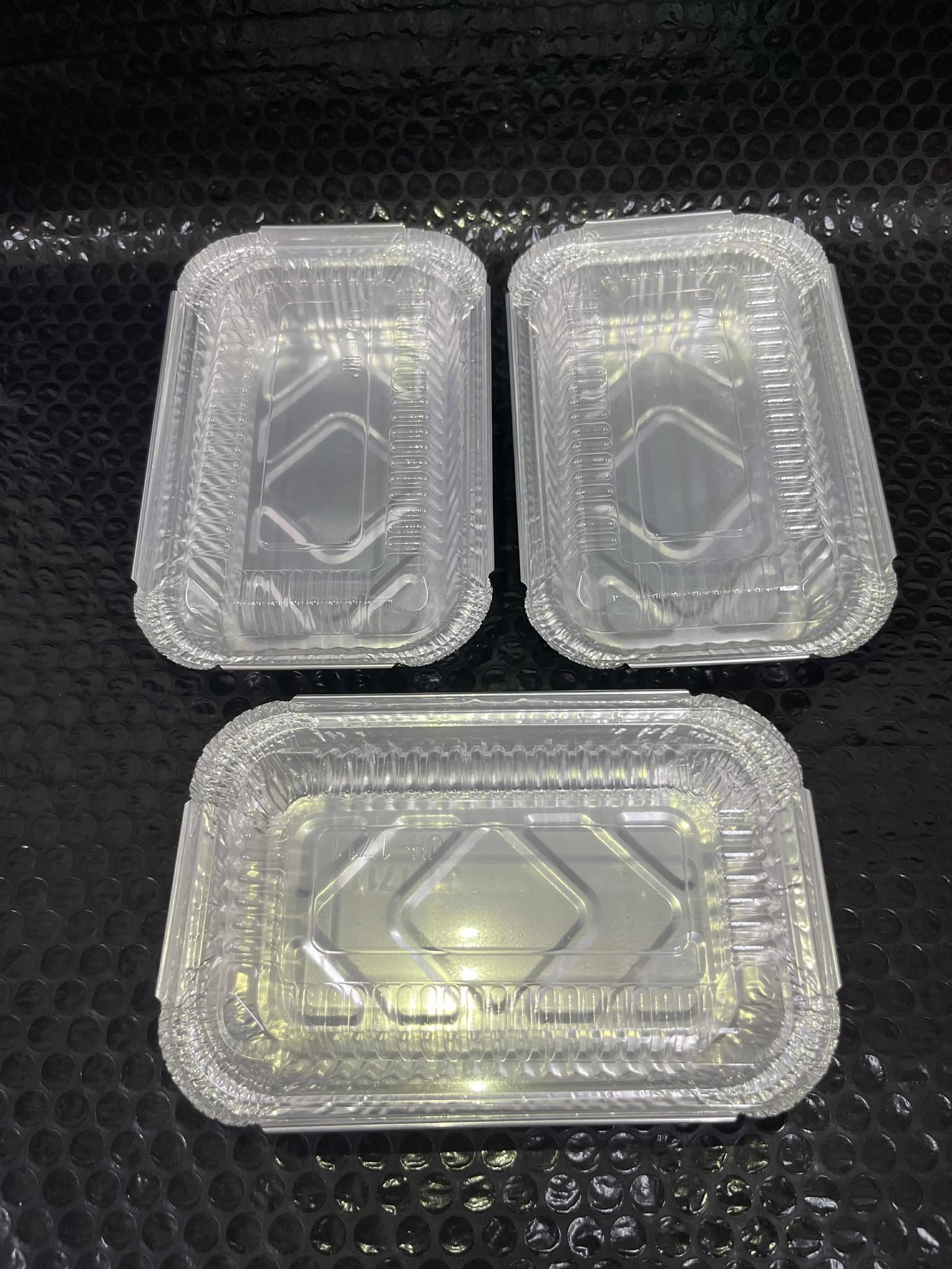 10pcs Small Aluminum Food Container with plastic Lid Cover for Lasagna ...