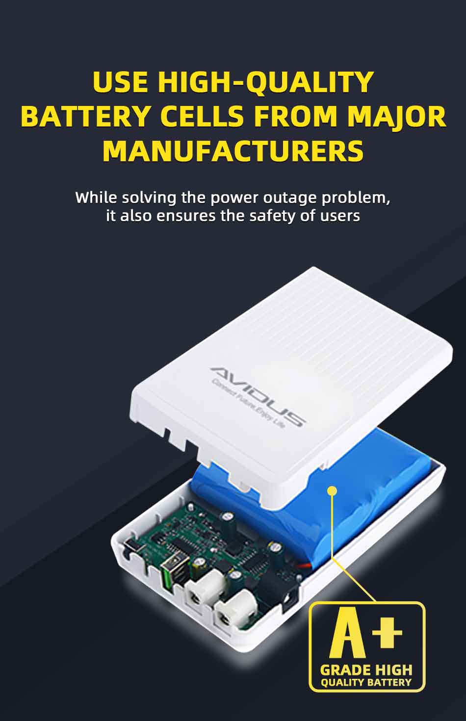 AVIDUS S110 10400mAh 2A Mini UPS Backup Power Supply 5V 9V 12V For ...