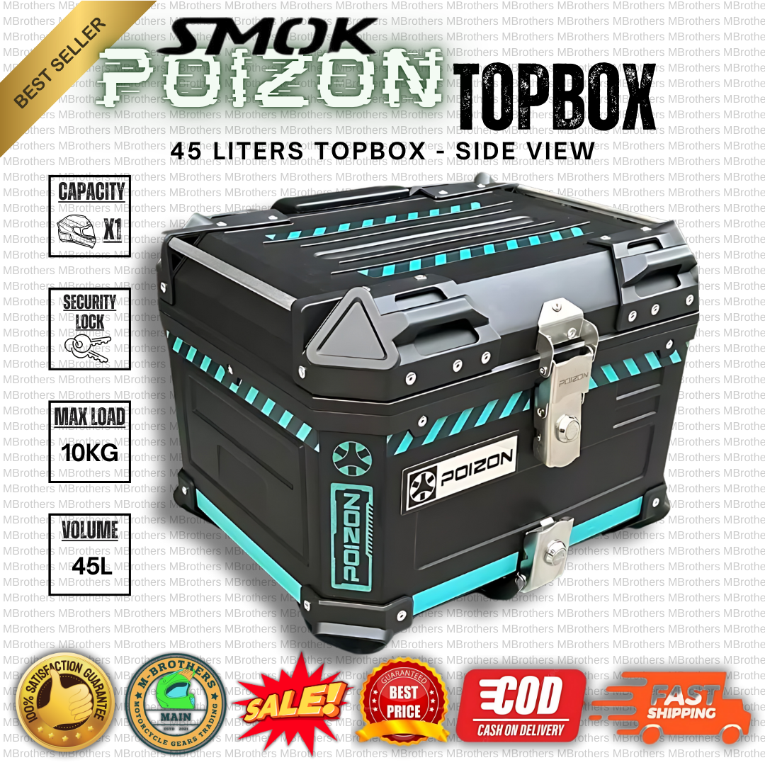 Topbox Only SMOK Poizon V3 Black/Blue - Dual Lock 45 Liters Hard ...