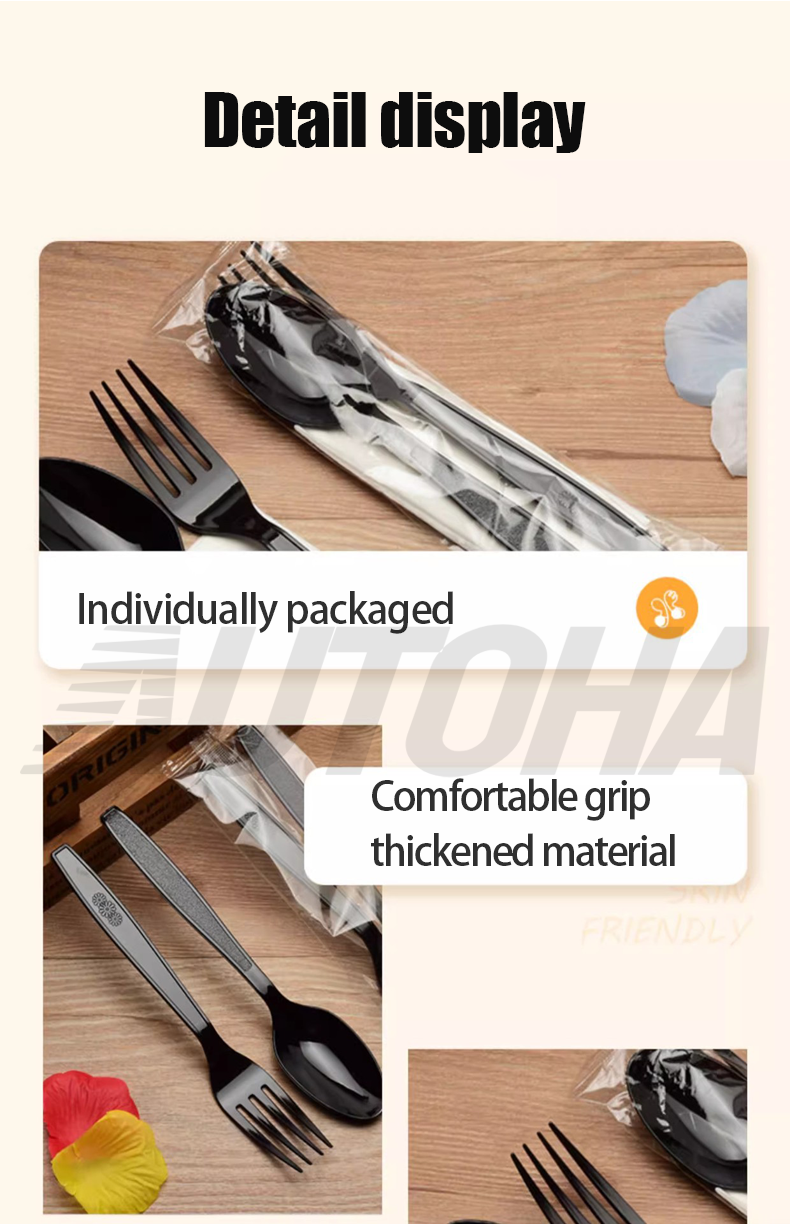 100 Pcs Disposable Spoon And Fork Food Grade Disposable Plastic Fork ...