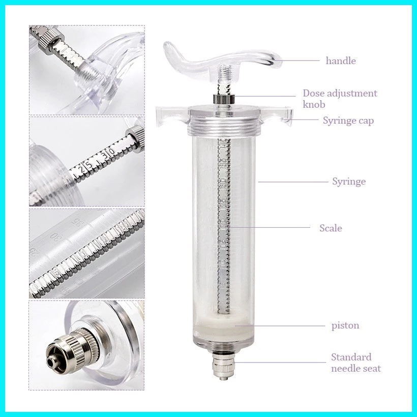 10ML Fiber glass syringe Heavy duty Veterinary injection syringe for ...