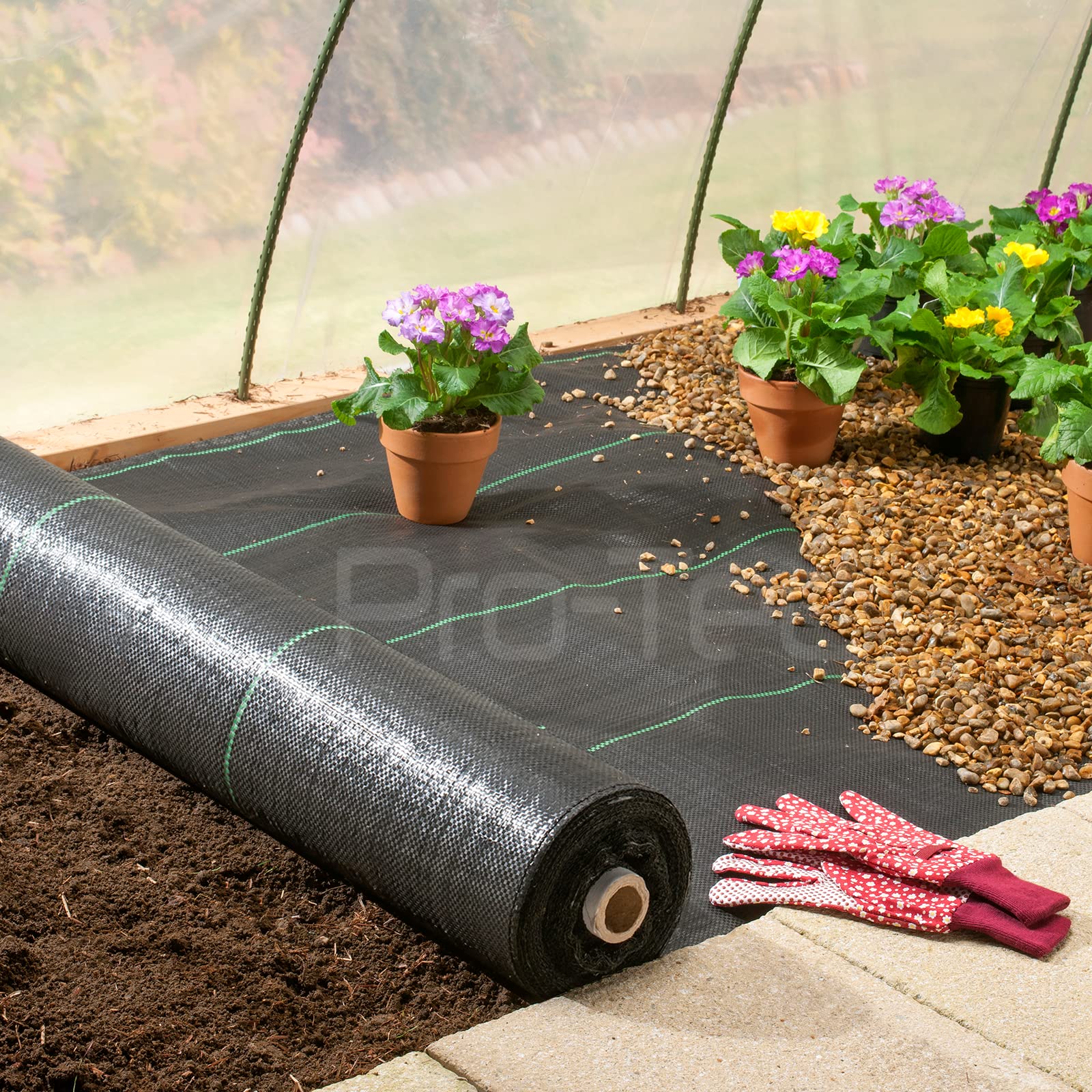 COD 50/100 GrassControl Barrier Fabric Weeding Cloth Black Degradable ...
