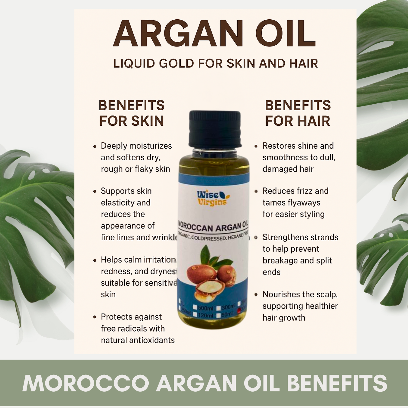 100% Pure Morocco Argan Oil Liquid Gold Coldpressed Natural Premium ...