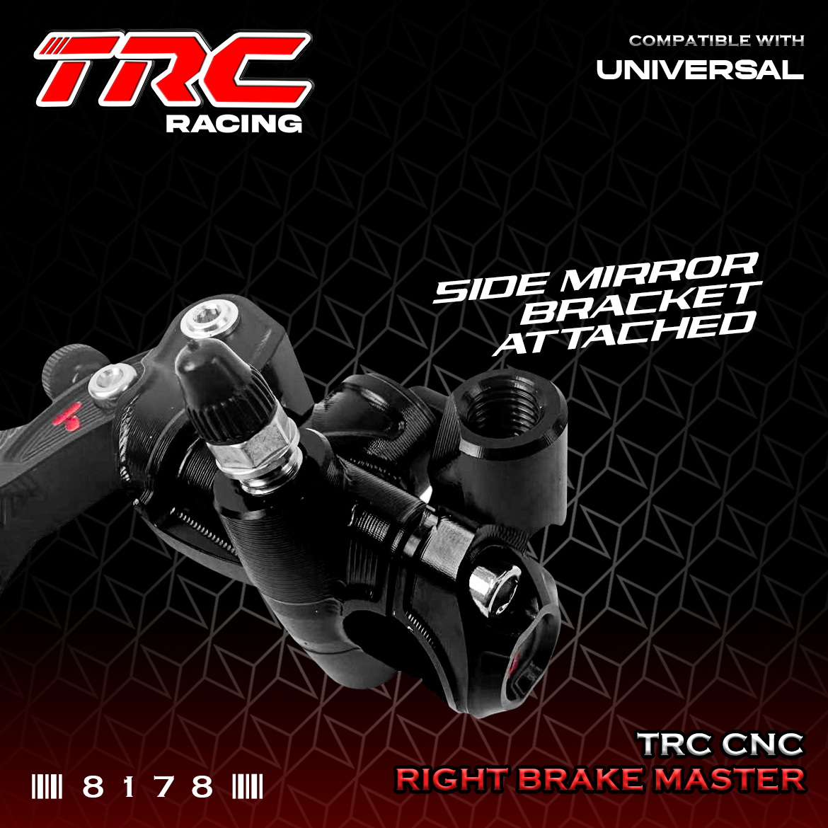 TRC Racing RIGHT SIDE UNIVERSAL CNC BRAKE MASTER WITH TANK 8178 ...