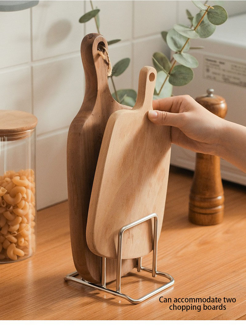Stainless Steel Double-Grated Cutting Board Rack Pot Lid Rack Simple ...