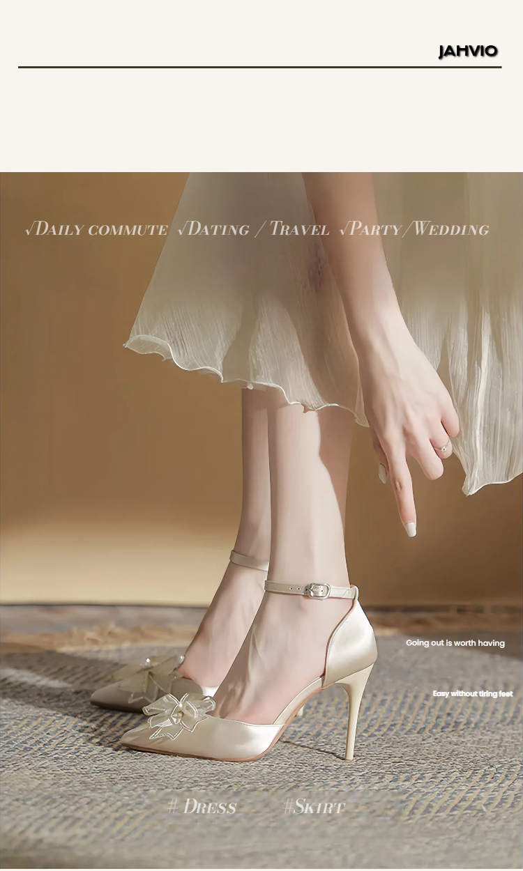 JAHVIO Celestial Butterfly Heels Sandals For Women 3 Inch Satin ...