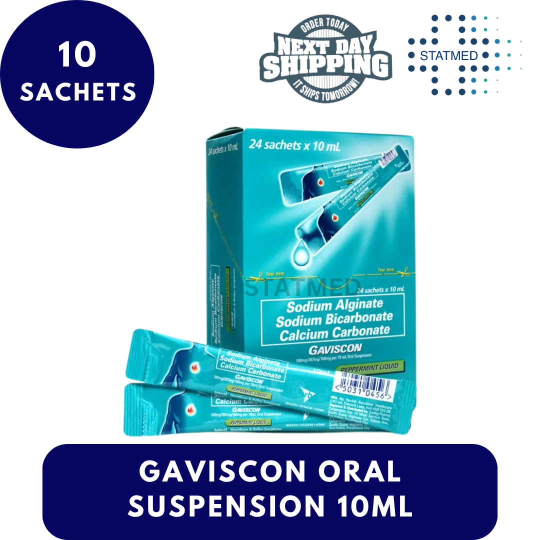 Algina Gaviscon Oral Suspension Antacid Sachet 10mL l 5 & 10 Sachets ...