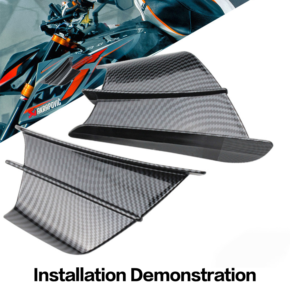 Universal 2pcs Motorcycle Winglet Aerodynamic Spoiler Wing For BMW ...