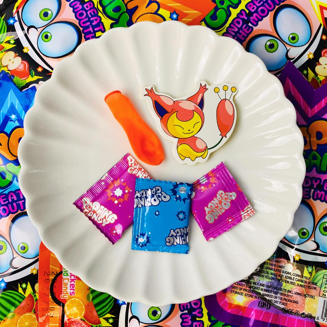 30 Pcs Popping Candy Mix Flavor With Random Sticker And Crystal Popping ...