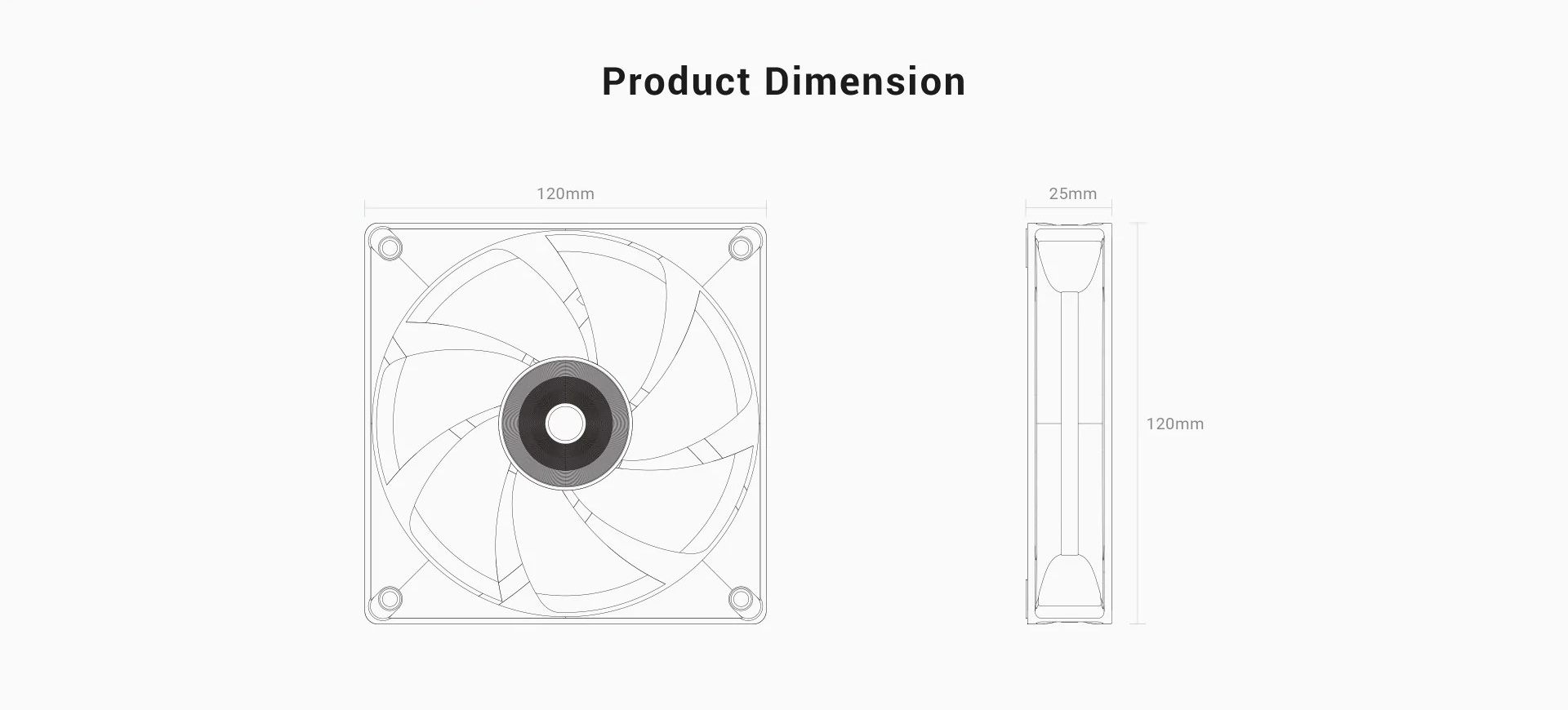 Itw | Ocypus Delta PC Fan Beta F12 ARGB 120MM Single Fan Pack (Black ...