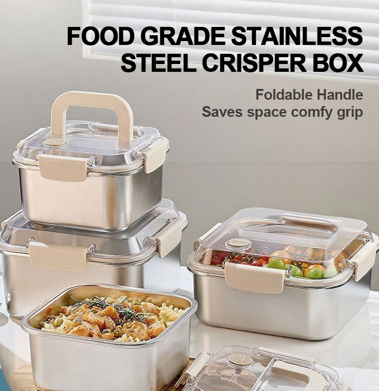 316 Stainless Steel Leak Proof Food Container Fresh-keeping Box Kitchen ...