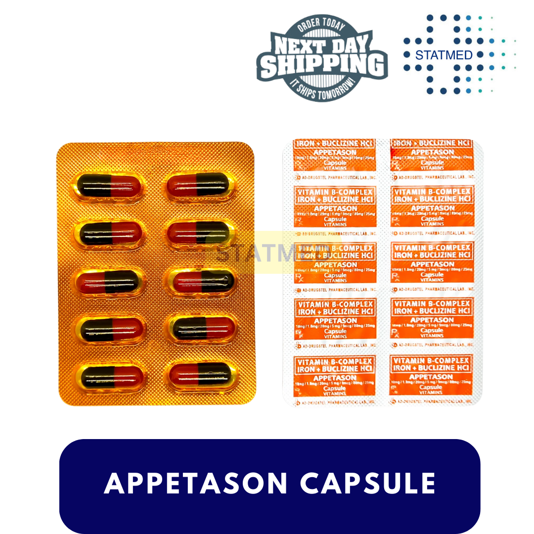 Appetason Capsule Vitamin B-Complex + Iron + Buclizine l 10, 30 & 50 ...