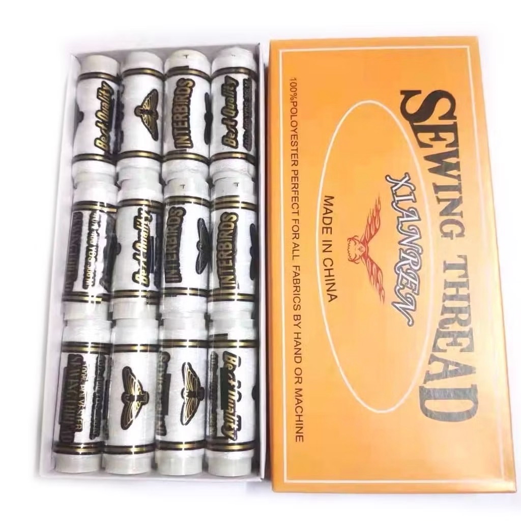 12pcs Dozen Assorted Colors Polyester Sewing thread sinulid for sewing ...