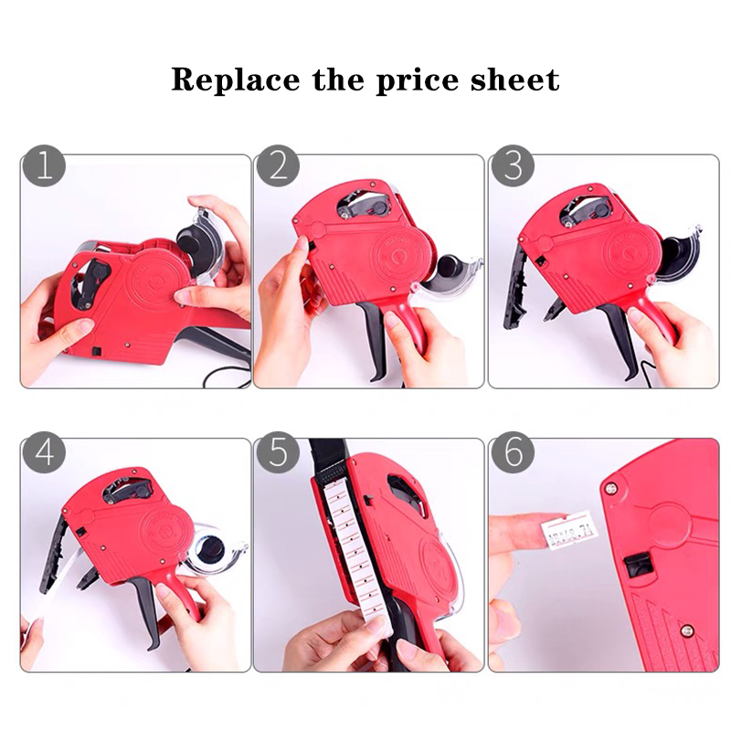 KM Durable Price Tag Gun 20x12mm Label Price Gun 8 Digit Price Labeller ...