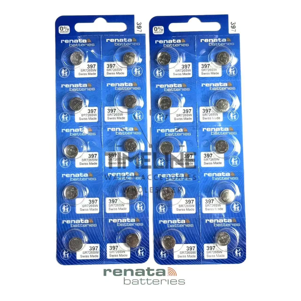 397 SR726SW Renata Original Battery Silver Oxide - (1pack 10pcs ...