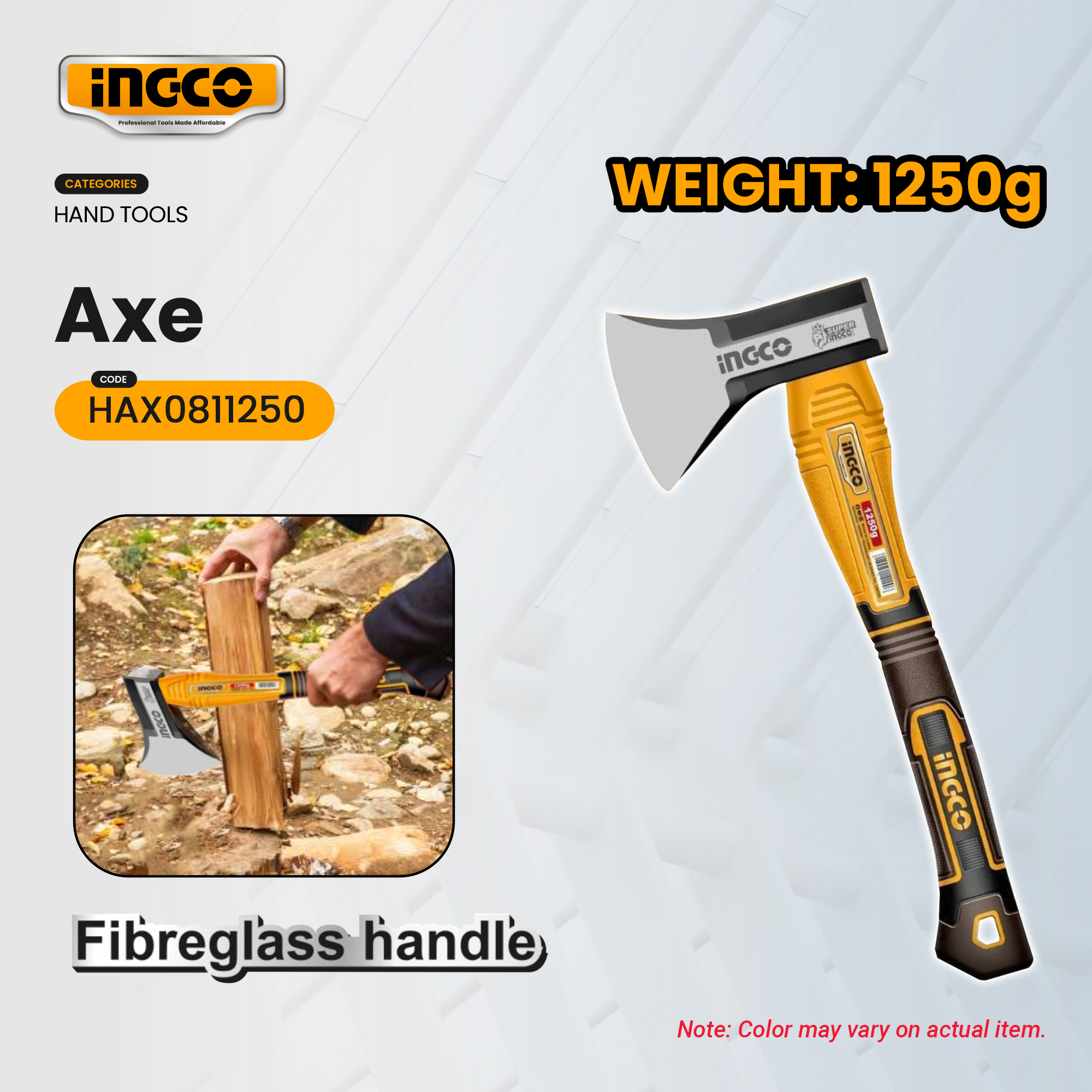 INGCO AXE 1000G HAX0811000 / 1250G HAX0811250 Strong three-color ...
