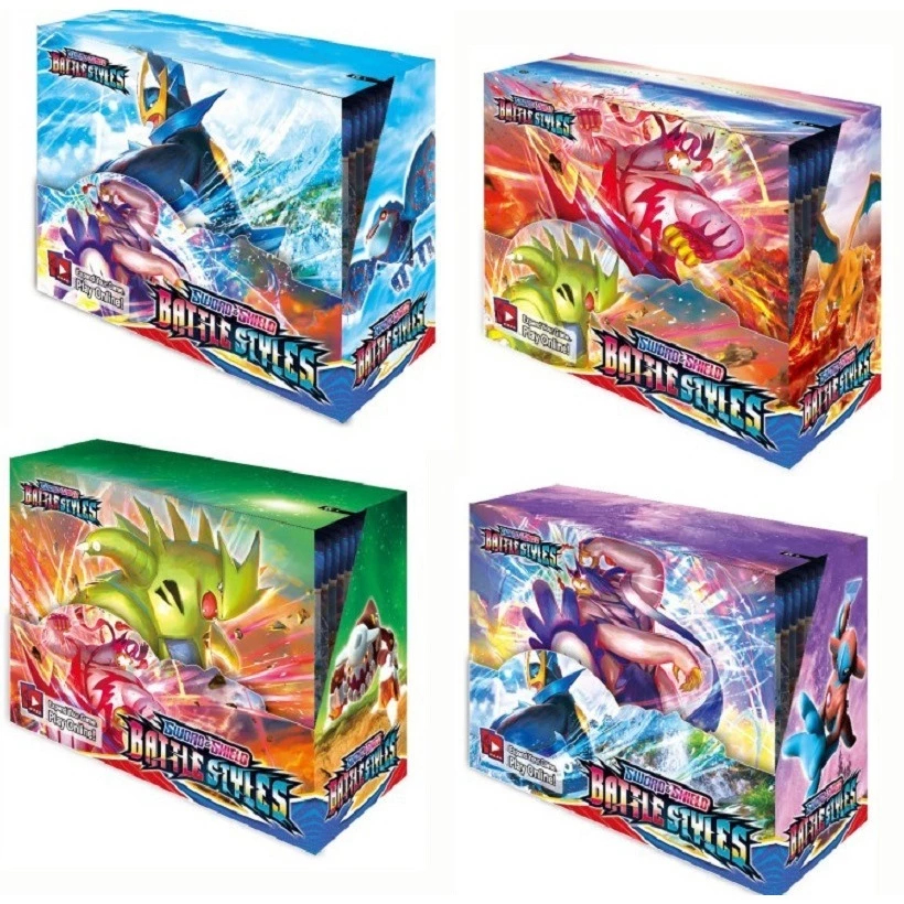 【360PCS】Pokemon Trading Cards Game Pack Box Pogs Chilling Reign Battle ...