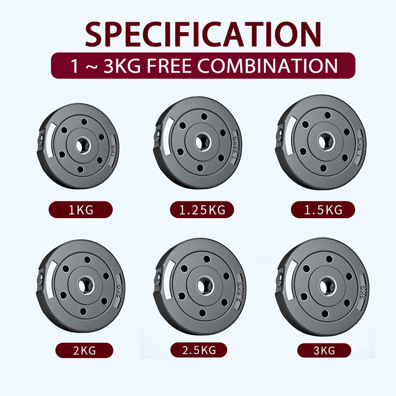 Dumbbell Plates(1KG/1.25KG/1.5KG/2KG/2.5KG/3KG) Dumbell Plates Sports ...