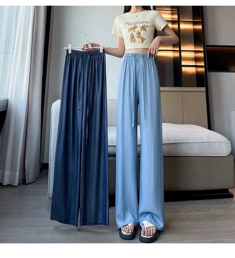 Women High Waist Korean Ladies soft Denim Square Pants cullotes(25-32 ...