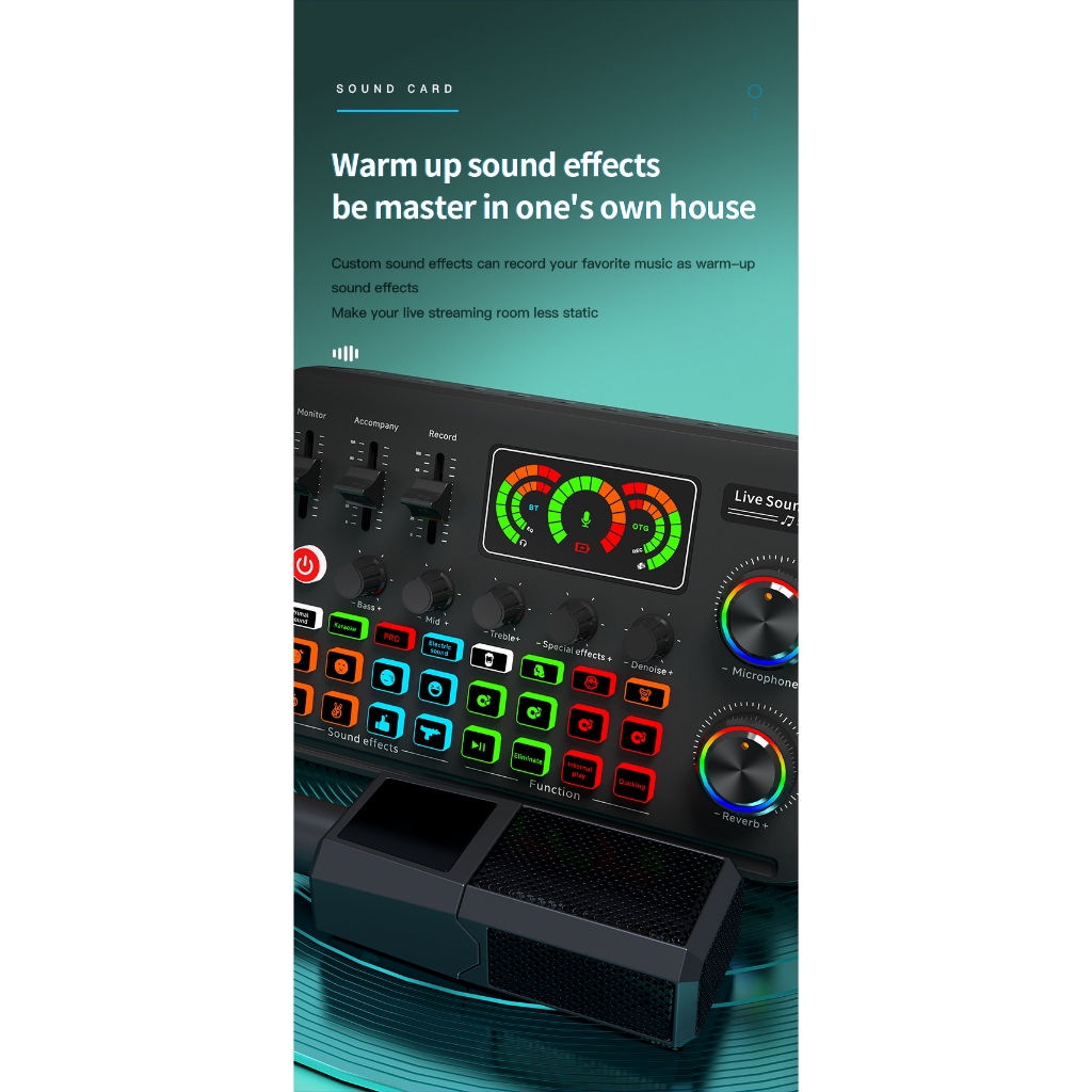 RIXTON Audio Mixer V8 V8s F998 Soundcard External Sound Card For ...