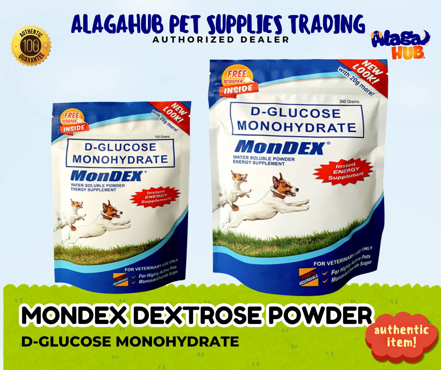 ALAGA MONDEX DEXTROSE POWDER WITH FREE SCOOP DOG AND CATS ENERGY ...
