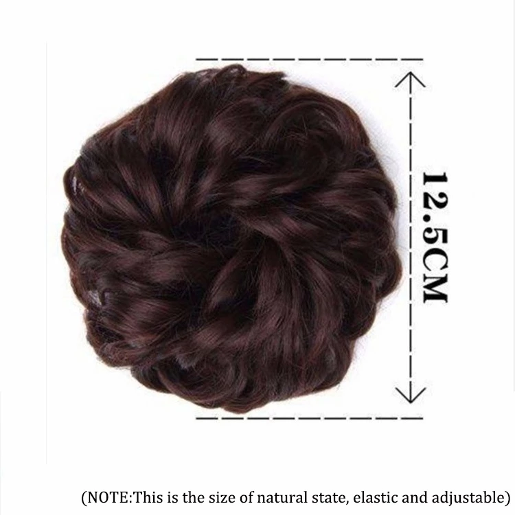Synthetic Bun Hair Extension Elastic Bridal Donut Chignon Hair Wig ...