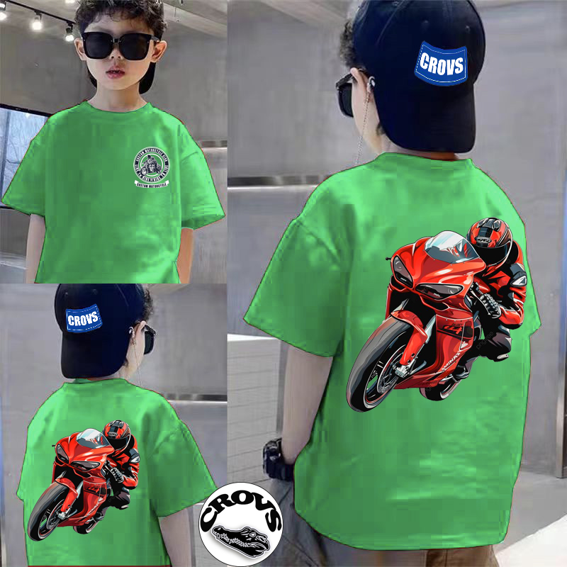 Racer Motor Crew Neck Graphic Tee for Kids & Adults | Unisex Sporty ...