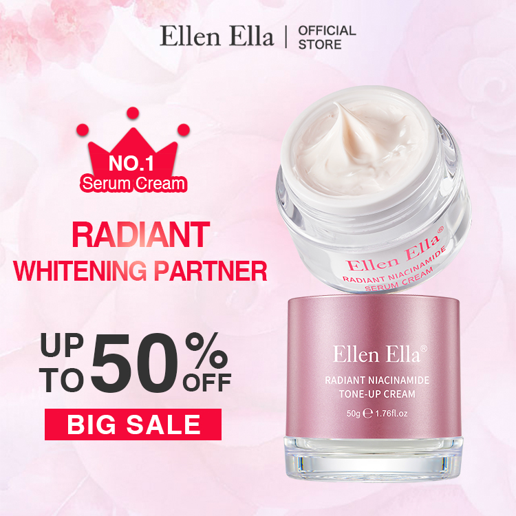 ELLEN ELLA Niacinamide Serum Cream Set 2pcs Tone up Cream SPF 25+ 50g ...