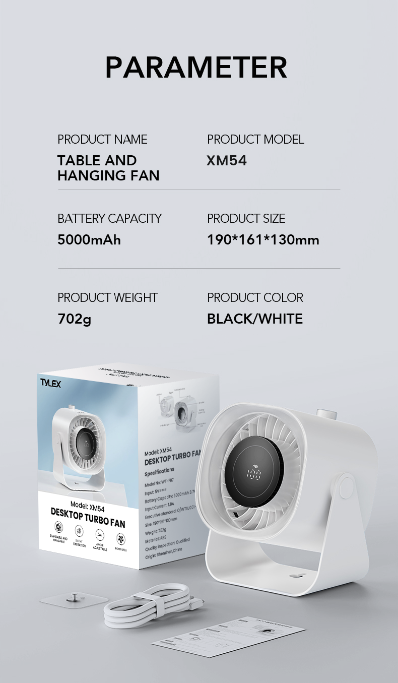 Tylex XM54 Desktop Turbo Fan LED Digital Display | Shopee Philippines