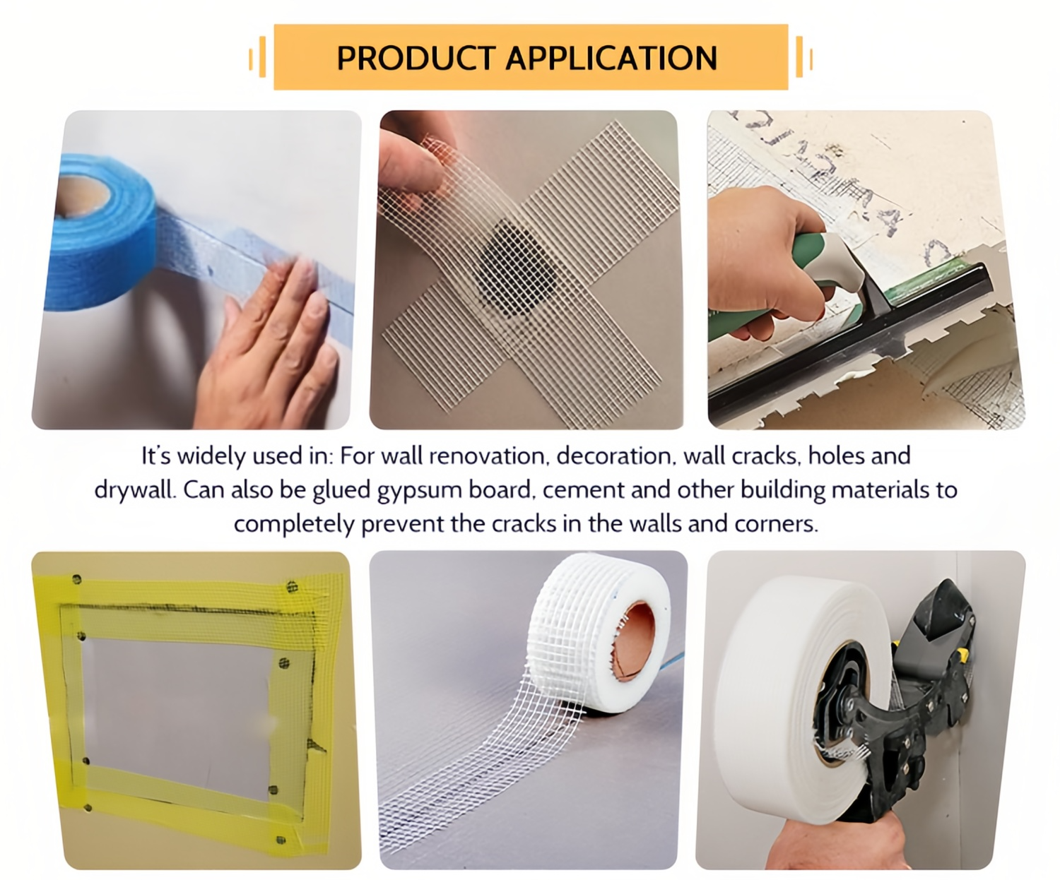 GASA TAPE Gypsum fiber glass tape Dry Wall Joint Tape, Heavy-Duty ...