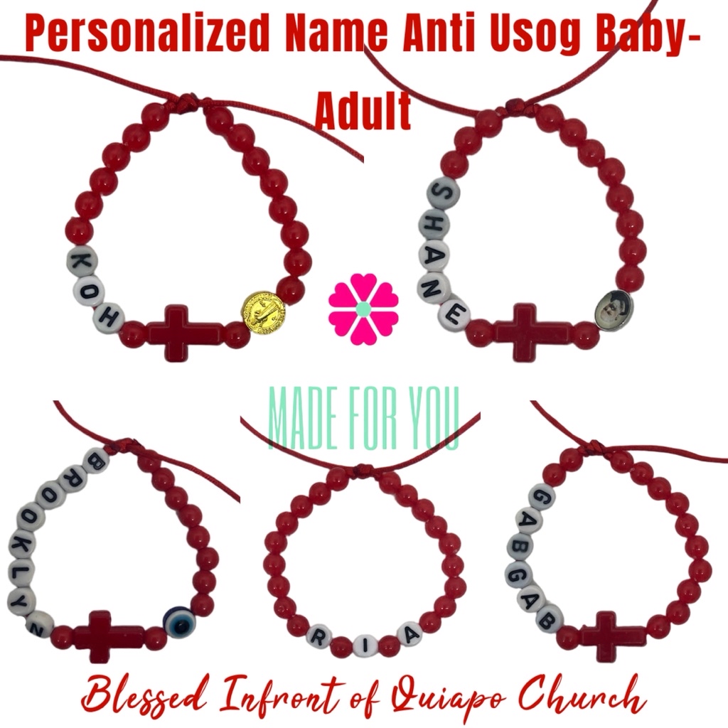 Anti Usog Personalized Evil Eye Cross St Benedict Padre Pio Bracelet ...