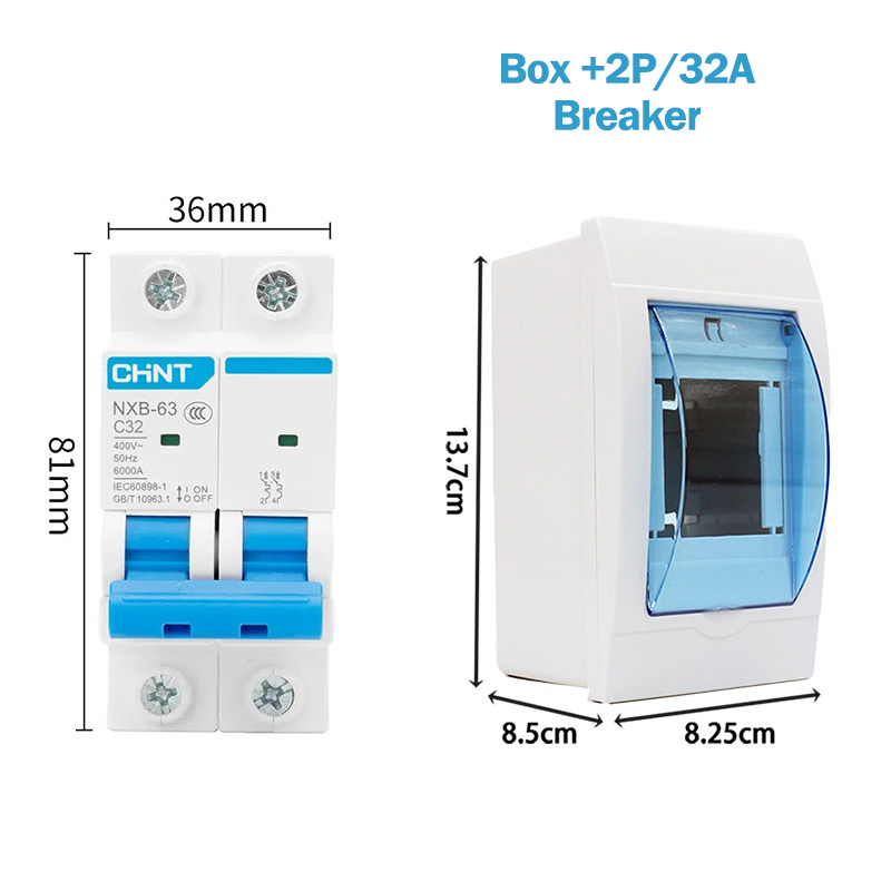 AC Circuit Breaker (2P 20A-32A) Electric Circuit Breaker 2-Way ...