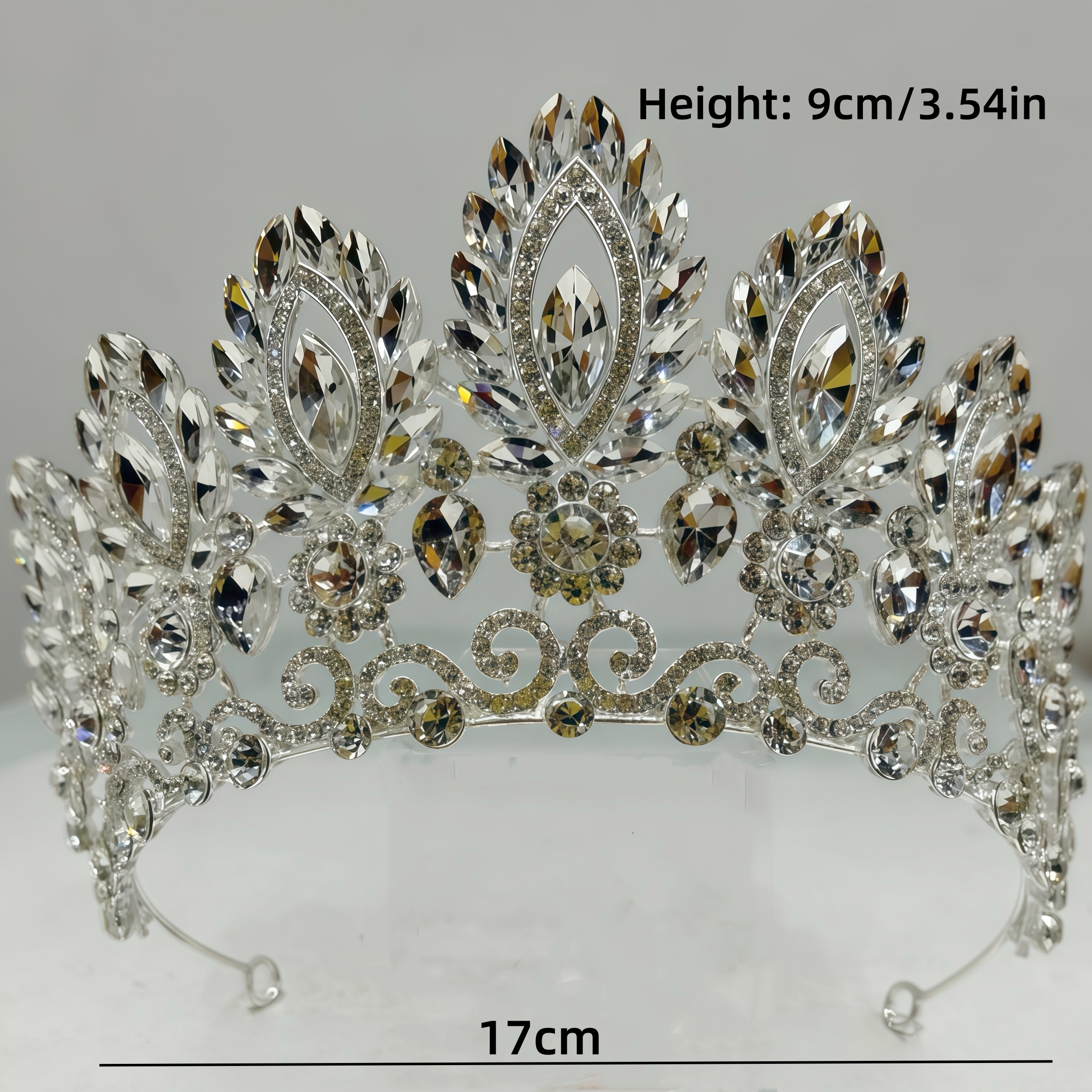 Luxury Rhinestone Pageant Debut Crown Big Miss Global Queen Bridal ...