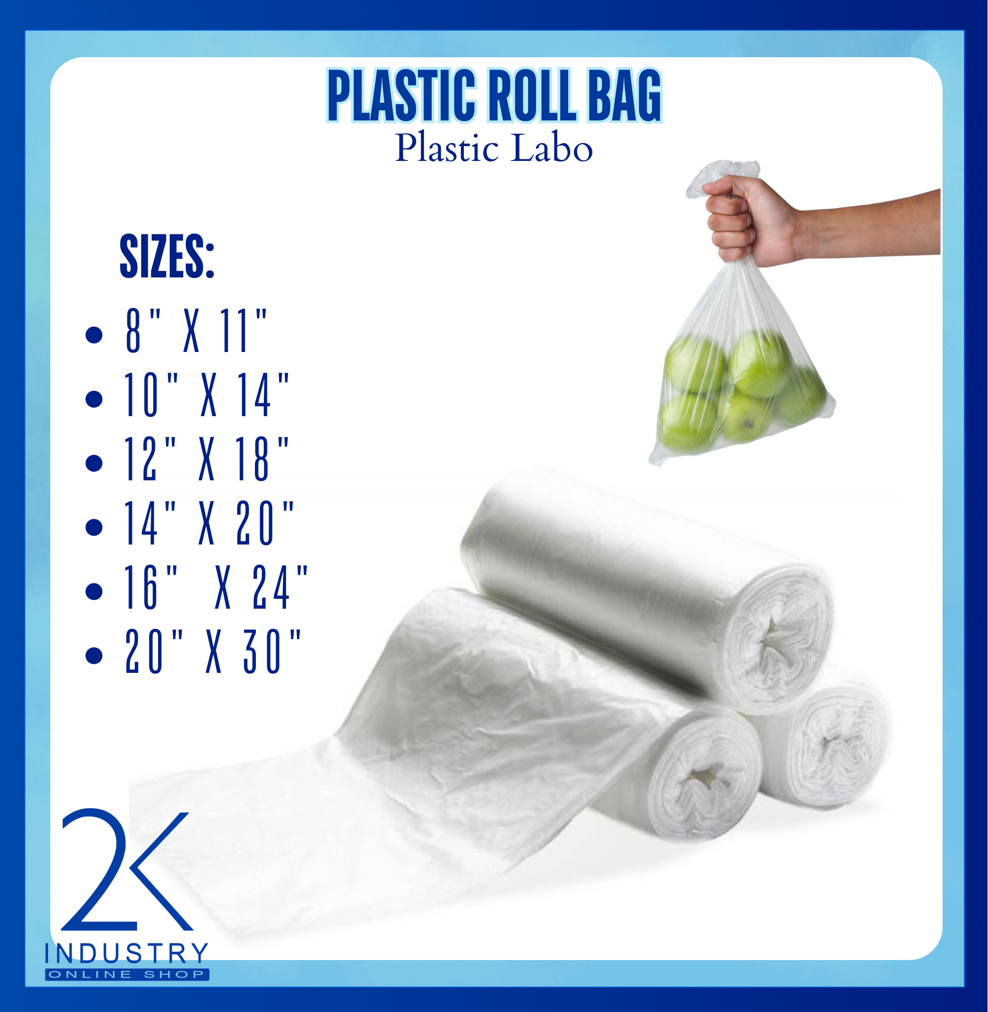 PLASTIC ROLL HD Rolled Plastic Labo Multi-Purpose Bag (Fresh Produce ...