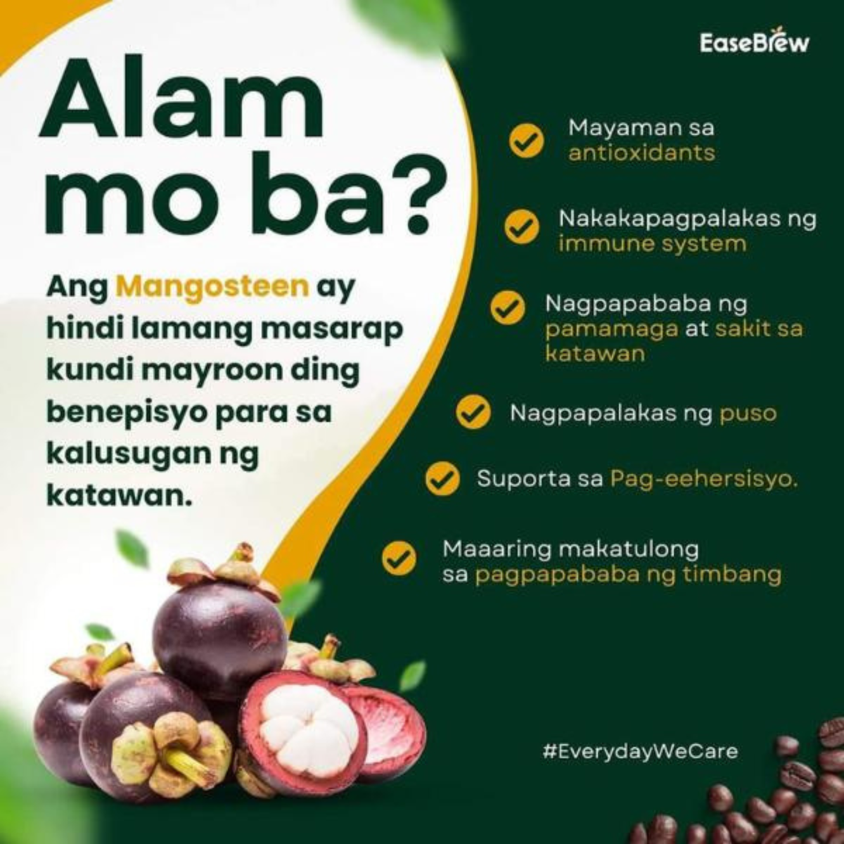 EaseBrew Herbal Coffee Drink Mix Organic - 1 Pouch/10 sachets | Shopee ...