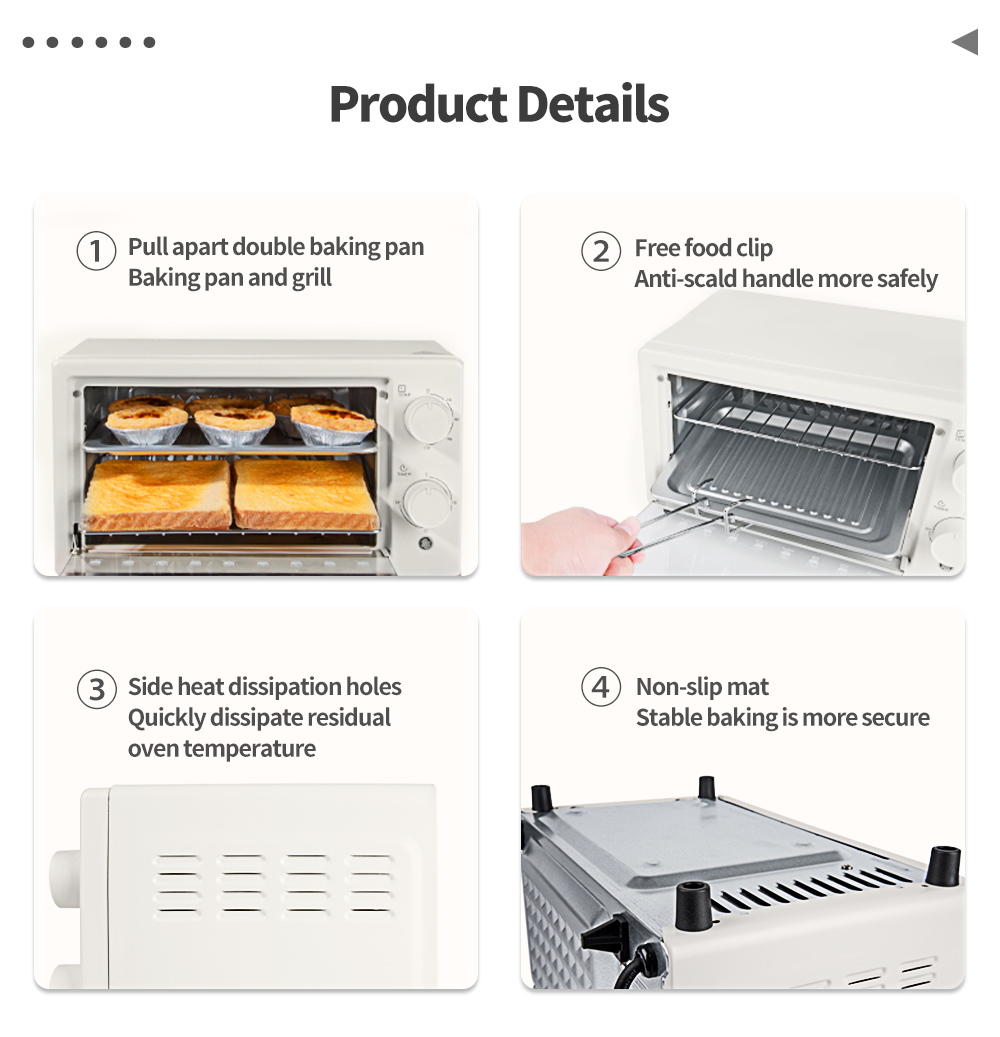 Simplus Electric Oven Dual Knobs Design Bread Baking Oven Household ...