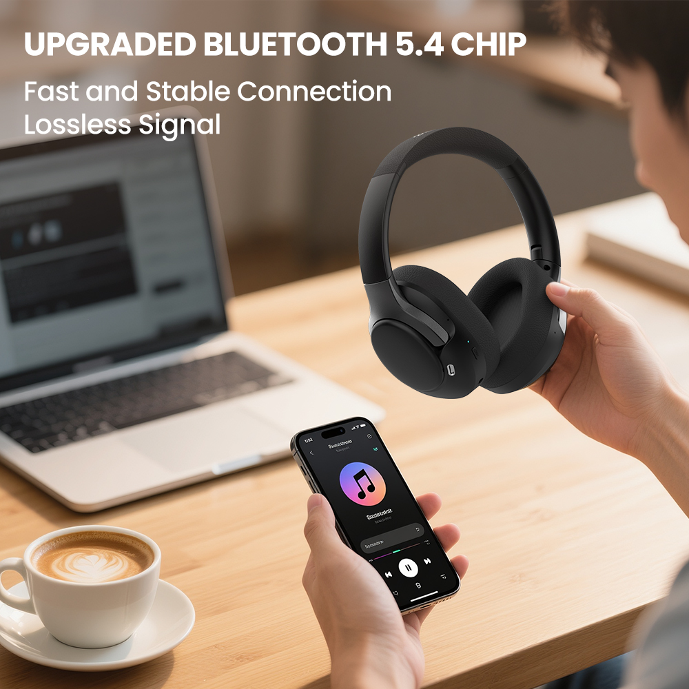 Orashare HS06 ANC Wireless Headphones Bluetooth V5.4 Hi-Fi Stereo On ...