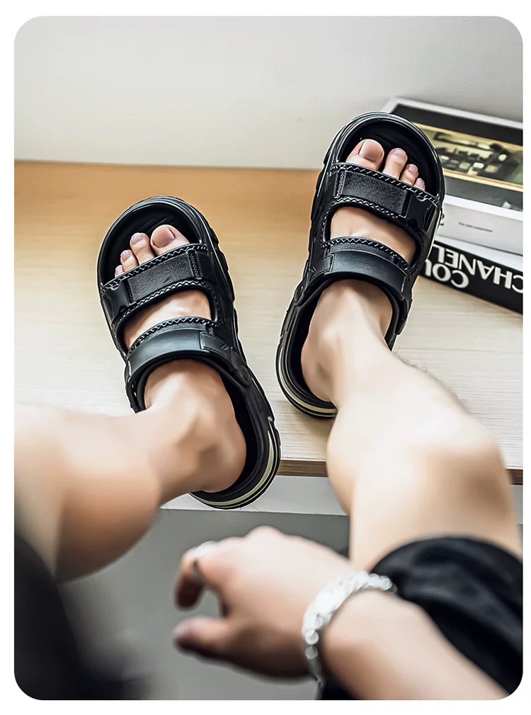 New Men‘s Slippers Outdoor Indoor Comfort Slip on Casual Beach Slippers ...