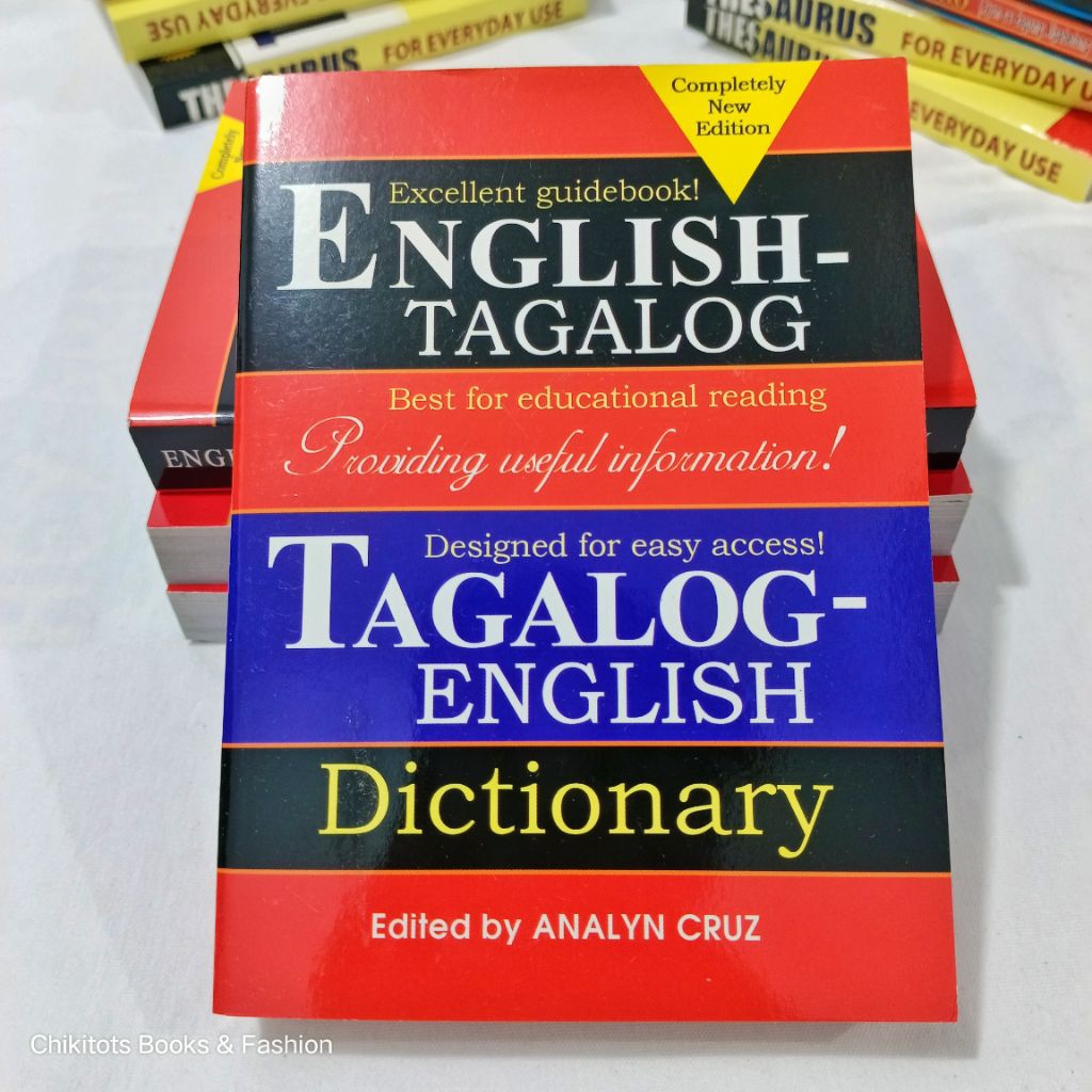English-Tagalog/Tagalog-English Dictionary Jumbo 480pages for School ...