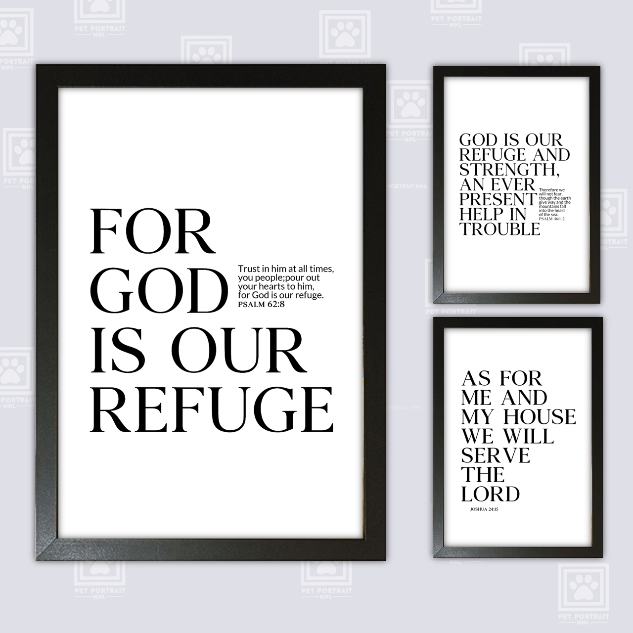 Framed Bible Verse Poster Wall Decor – Christian Home Display ...