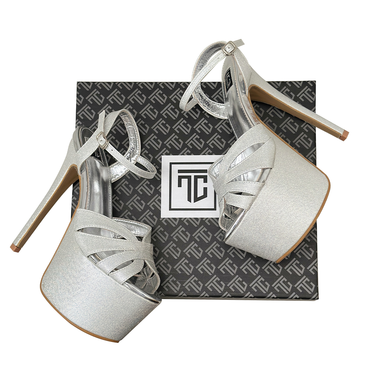 TC Shiny Metallic Silver Pageant Heels – Luxury 6.5 Inch Platforms ...