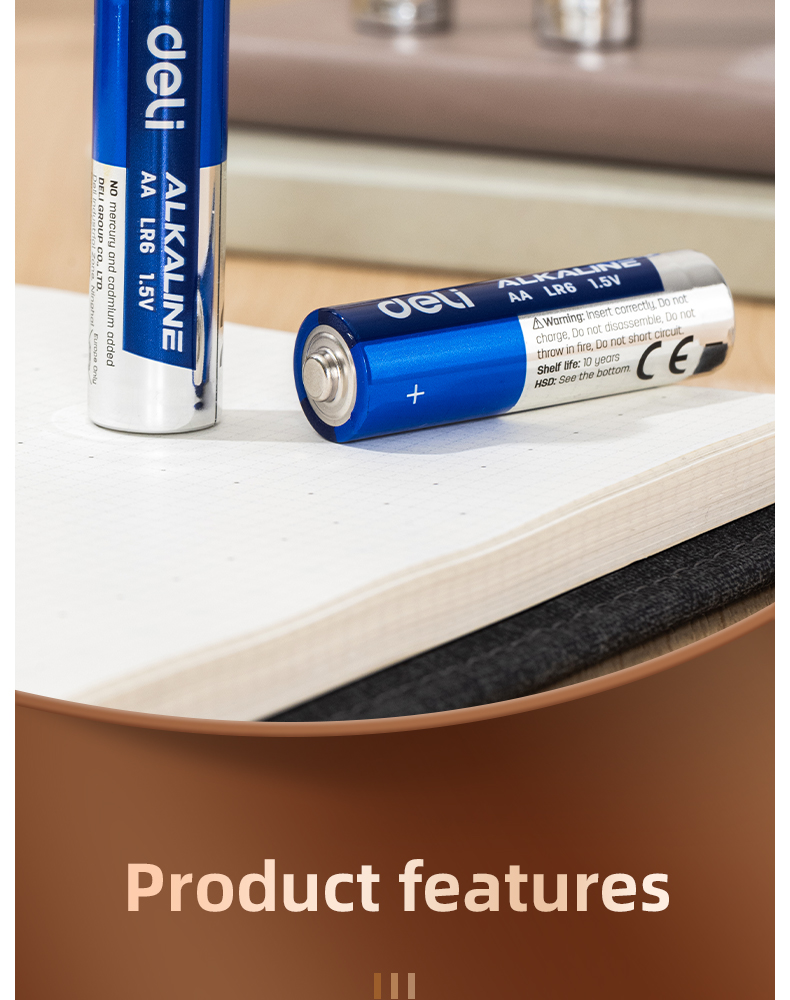 Deli 4PCS/2PCS Extra Heavy Duty Alkaline Battery AA AAA For Minifan ...